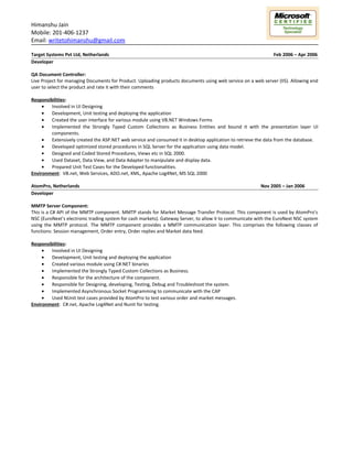 Himanshu_Resume | DOC