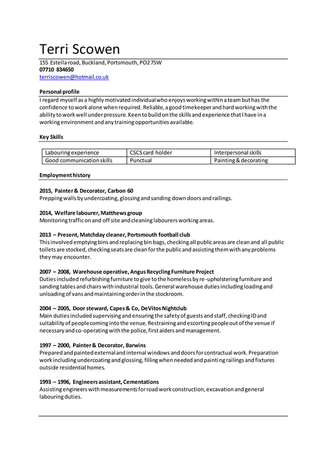 Terri Scowen | DOCX | Secondary Education | Education