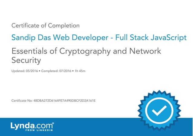 EssentialsofCryptographyandNetworkSecurity_CertificateOfCompletion | PPT