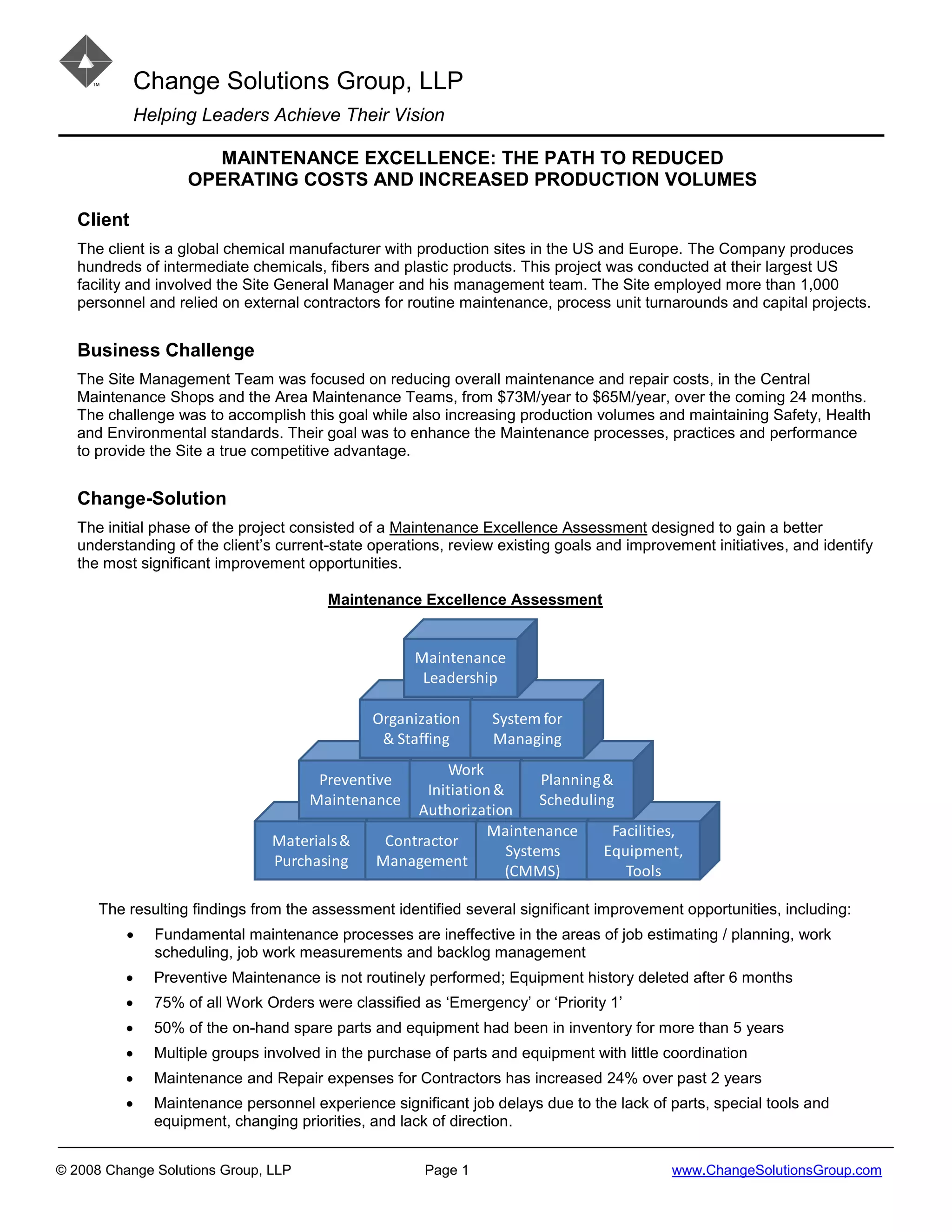 Maintenance Excellence | PDF