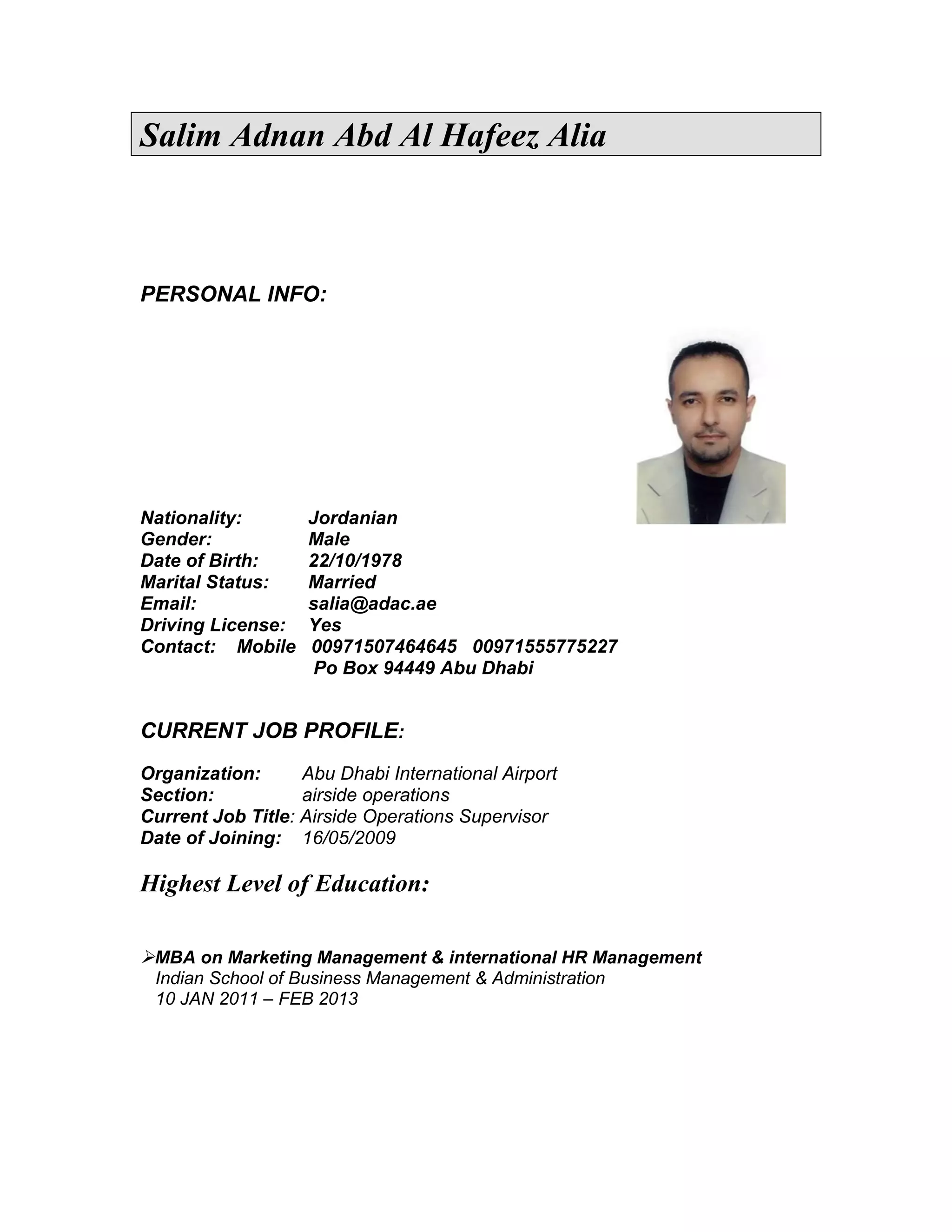 Saleem cv1 up to date | PDF