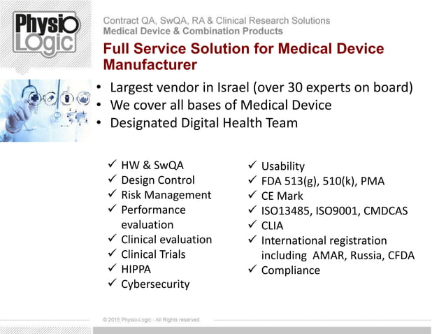 Physio-Logic-InvestorsRegulatoryPerspective | PPT