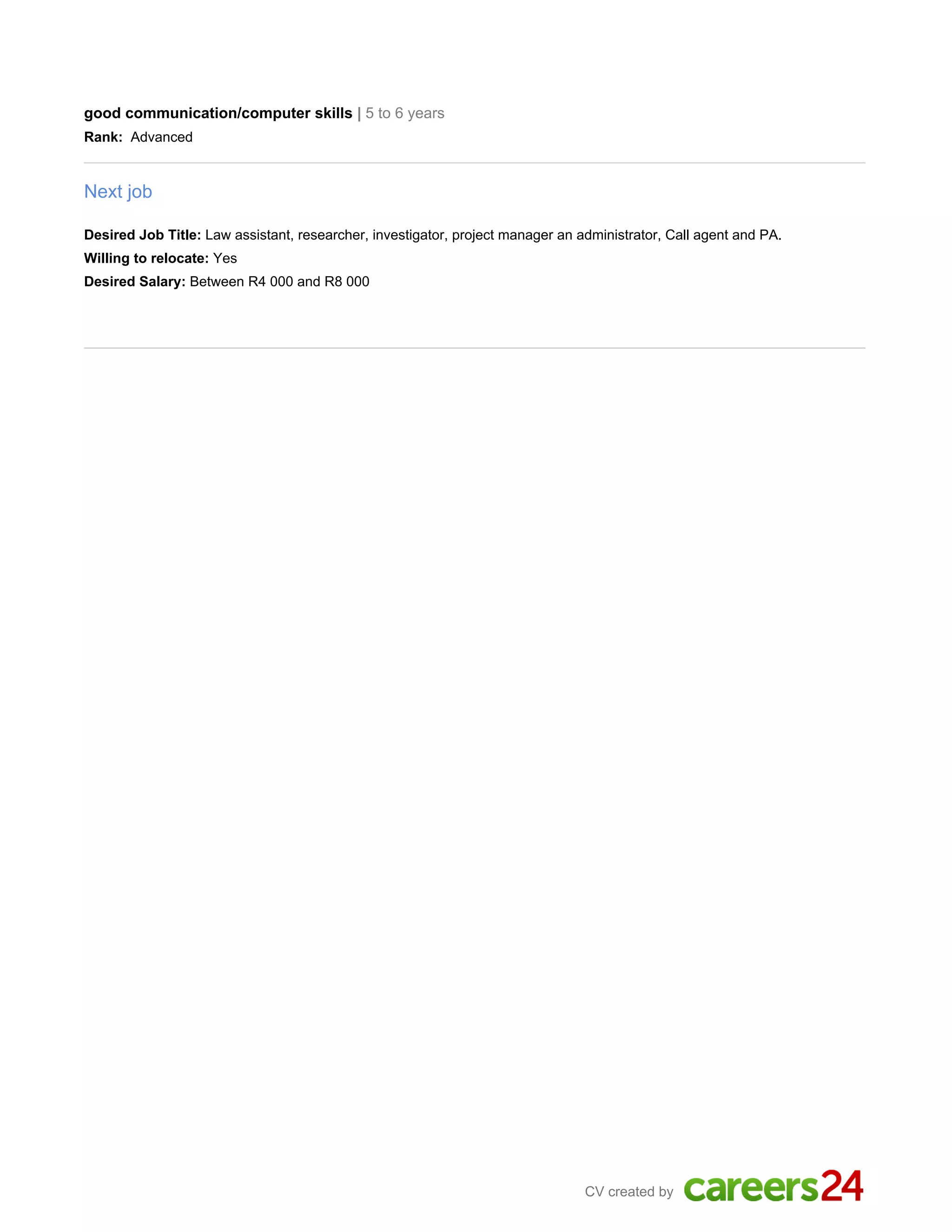 Careers24-cv-Theo-Mpolokeng (1) | PDF