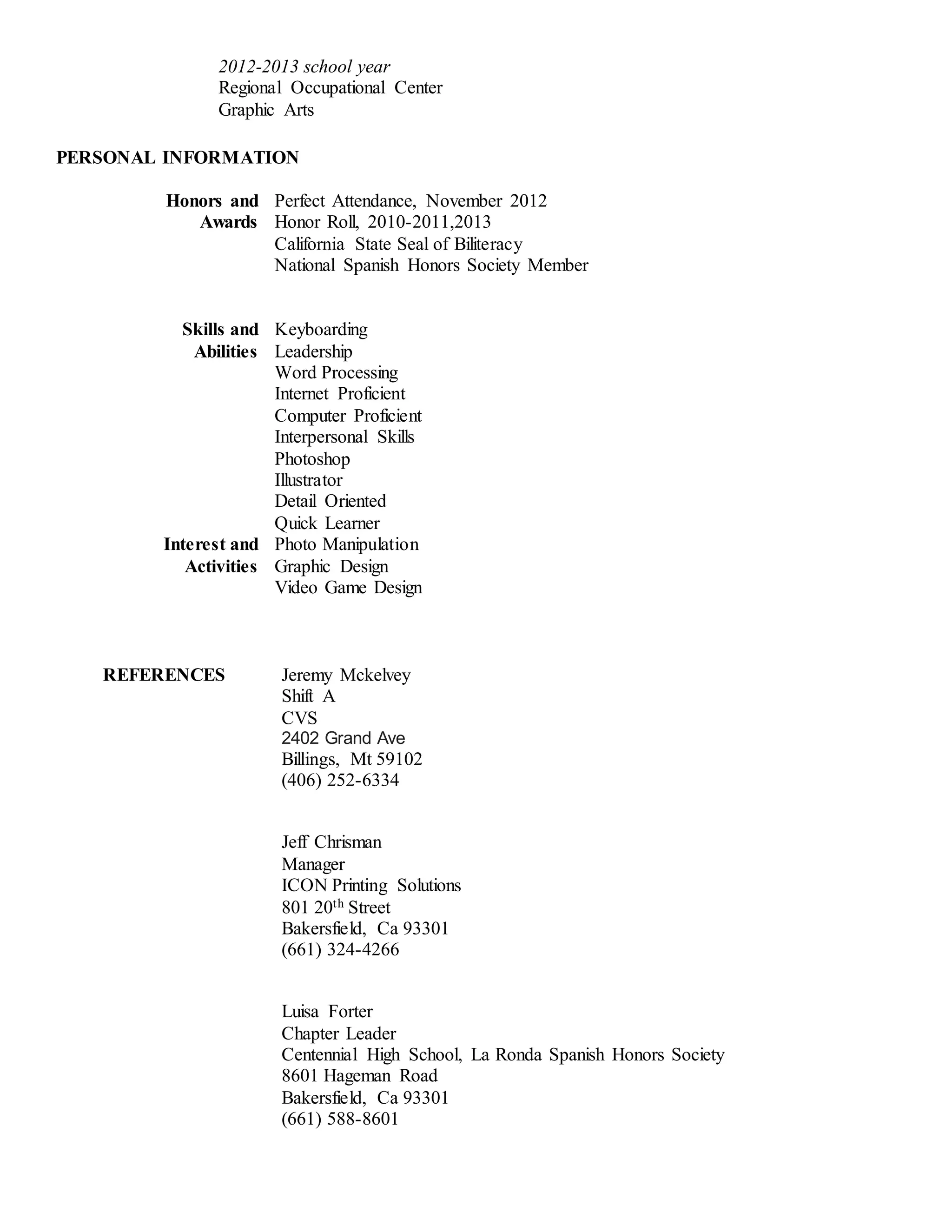 Connor Bray Resume | DOCX