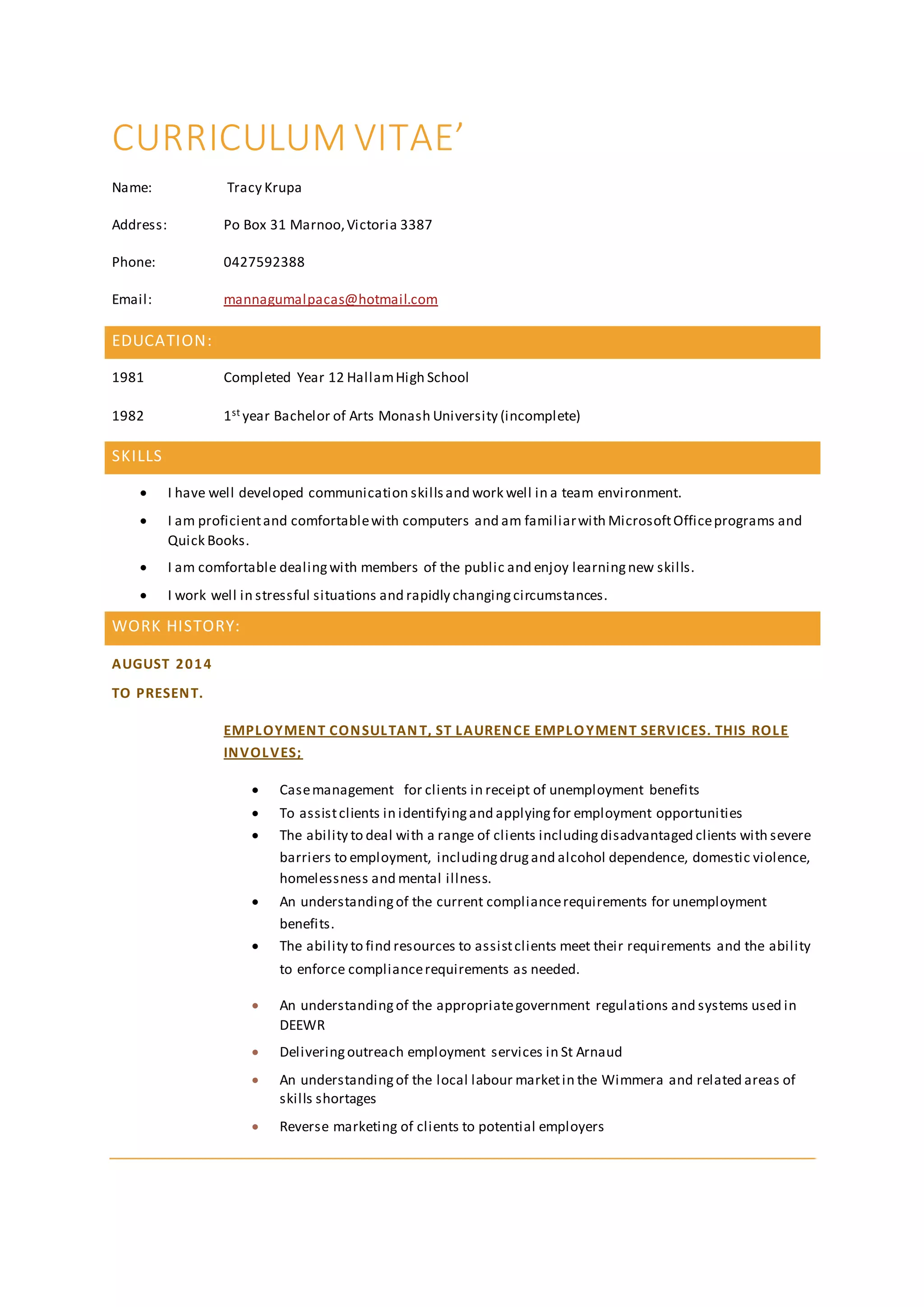 my resume 2015 | PDF