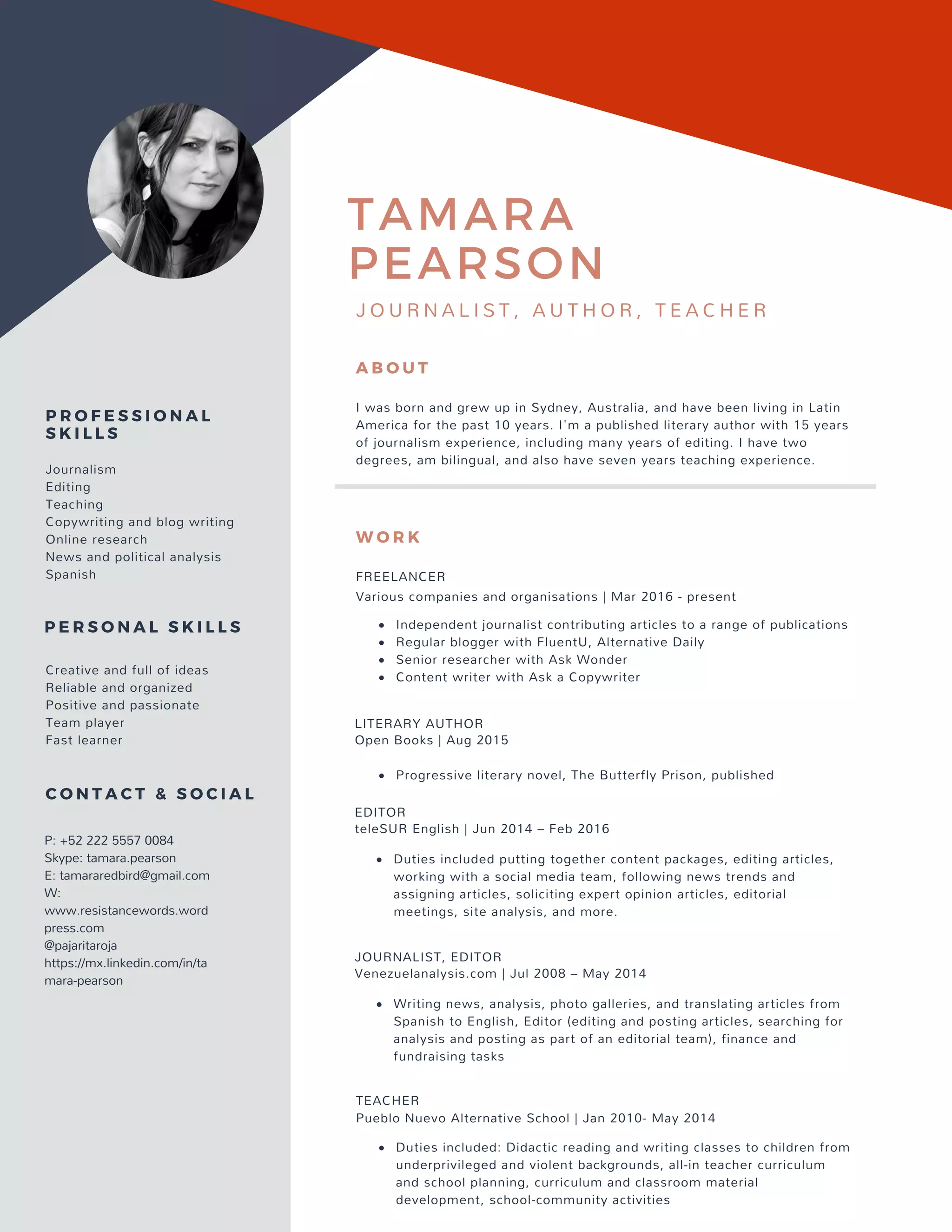 TamaraPearsonCV1 (2) | PDF