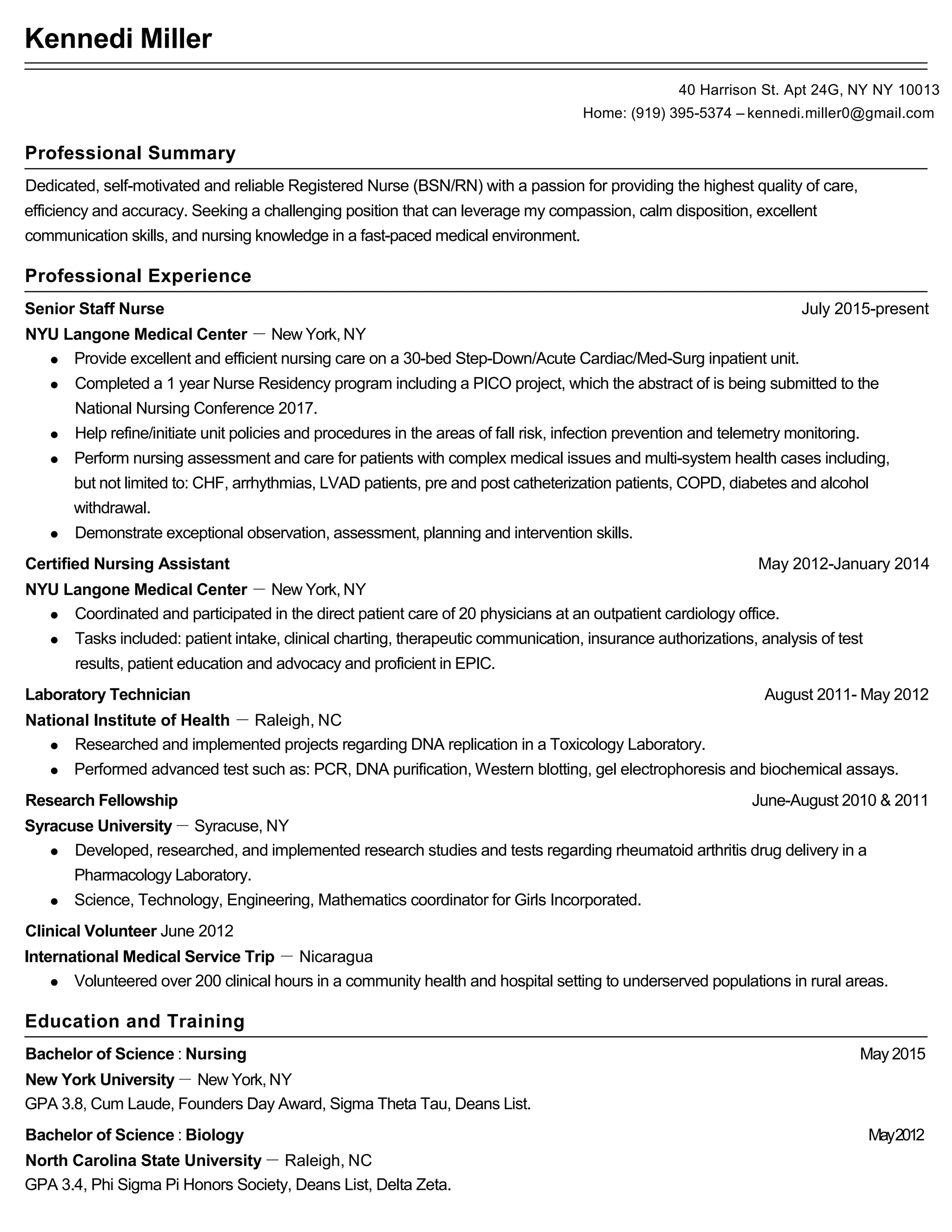 Kennedi Miller Resume update | PDF