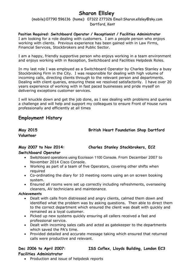 Sharon Ellsley CV 2015 ss | PDF