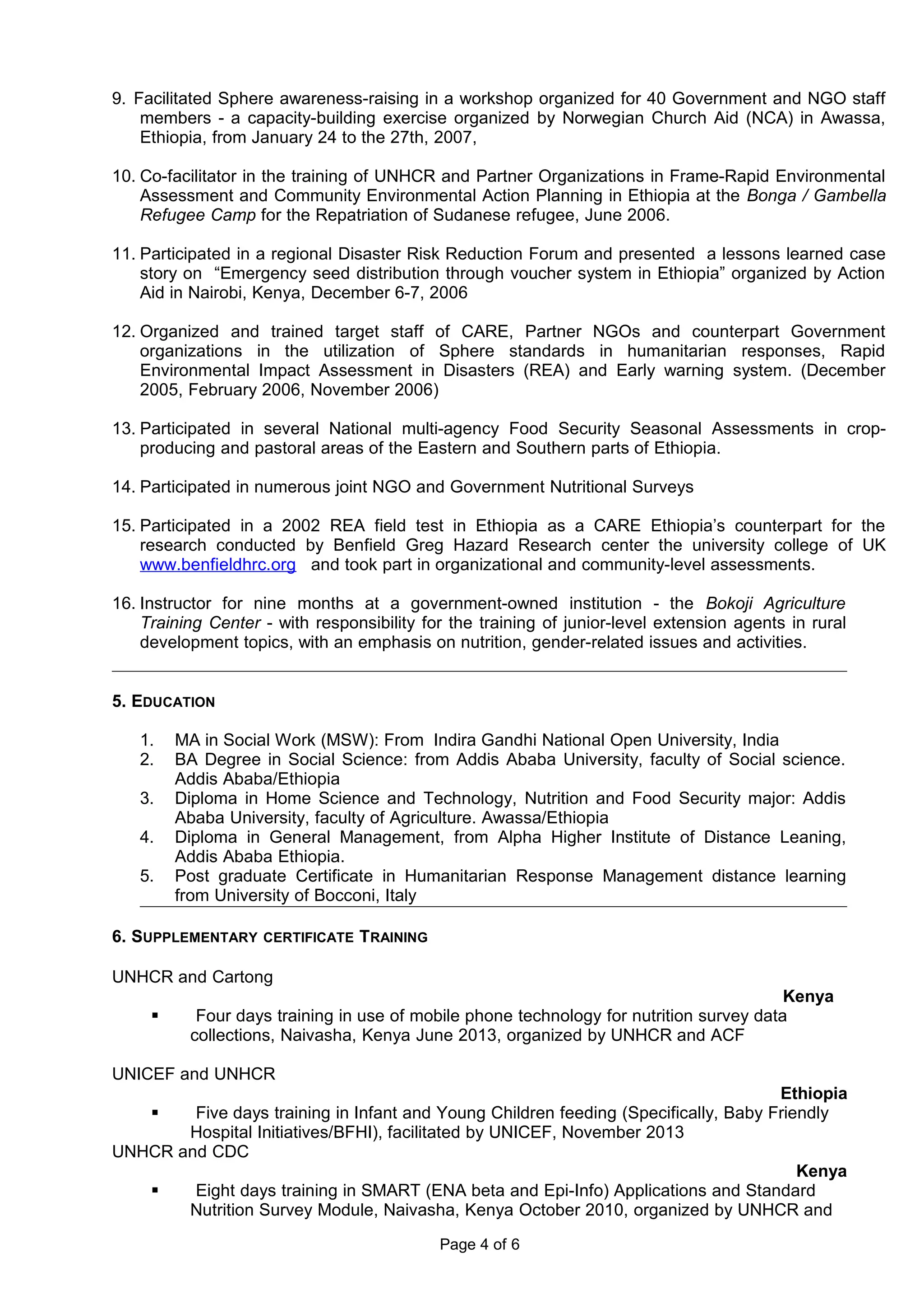 Samuel_CV_Generic_updated 2016 | DOC | Non-Profit Organizations ...