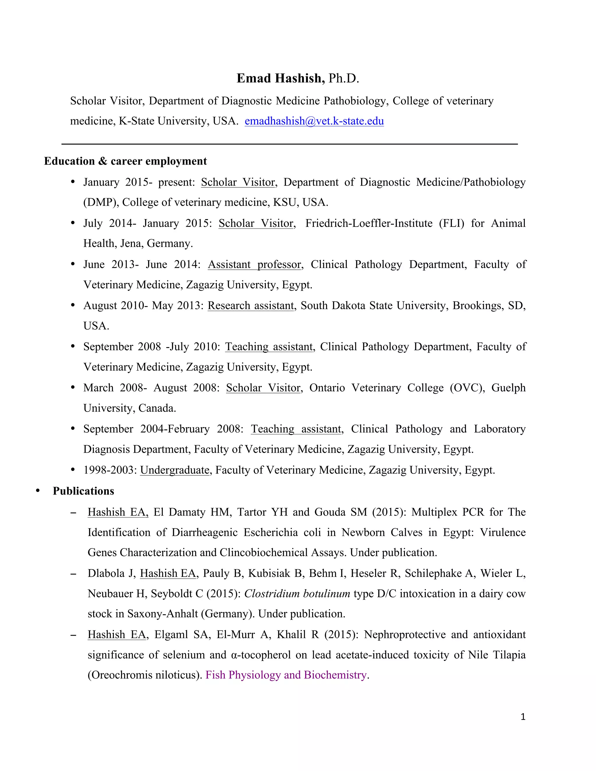 Emad CV 2015 | PDF