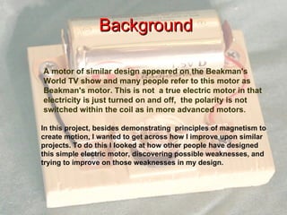 Build a Simple Electric Motor | PPT
