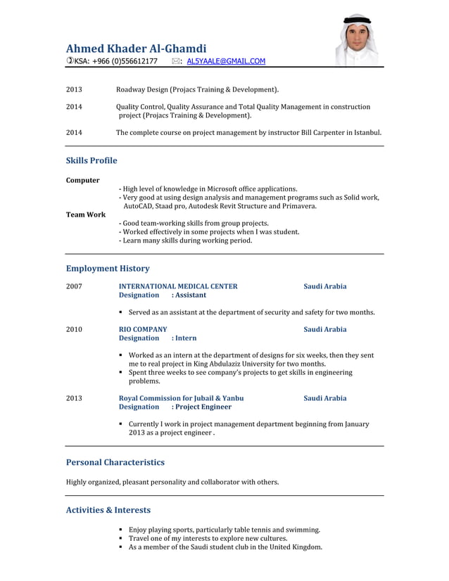 Ahmed CV new Aug 2014 | PDF