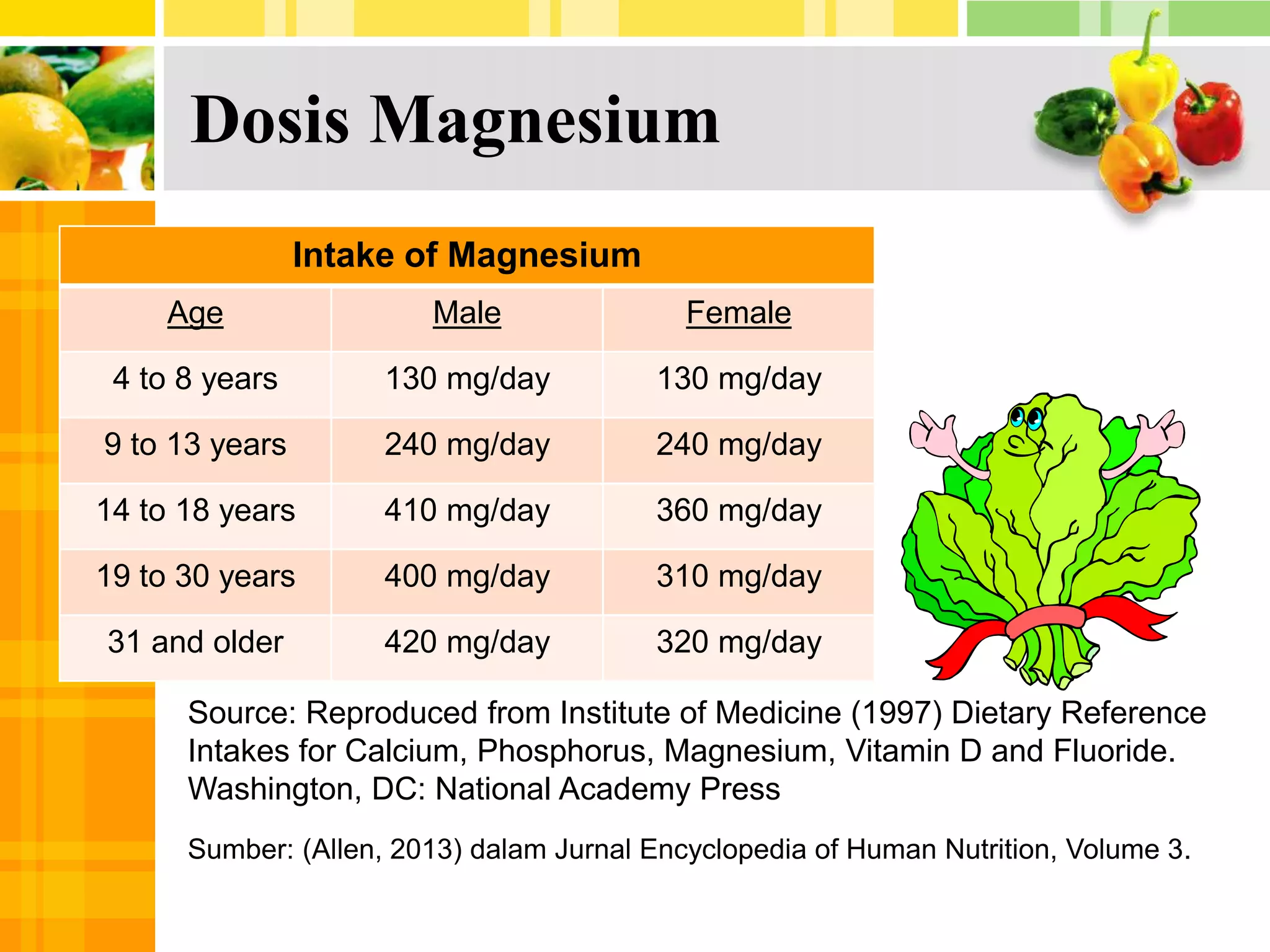 Magnesium (Mg) dalam Tubuh Manusia oleh Wildayati (F1C115073 ...