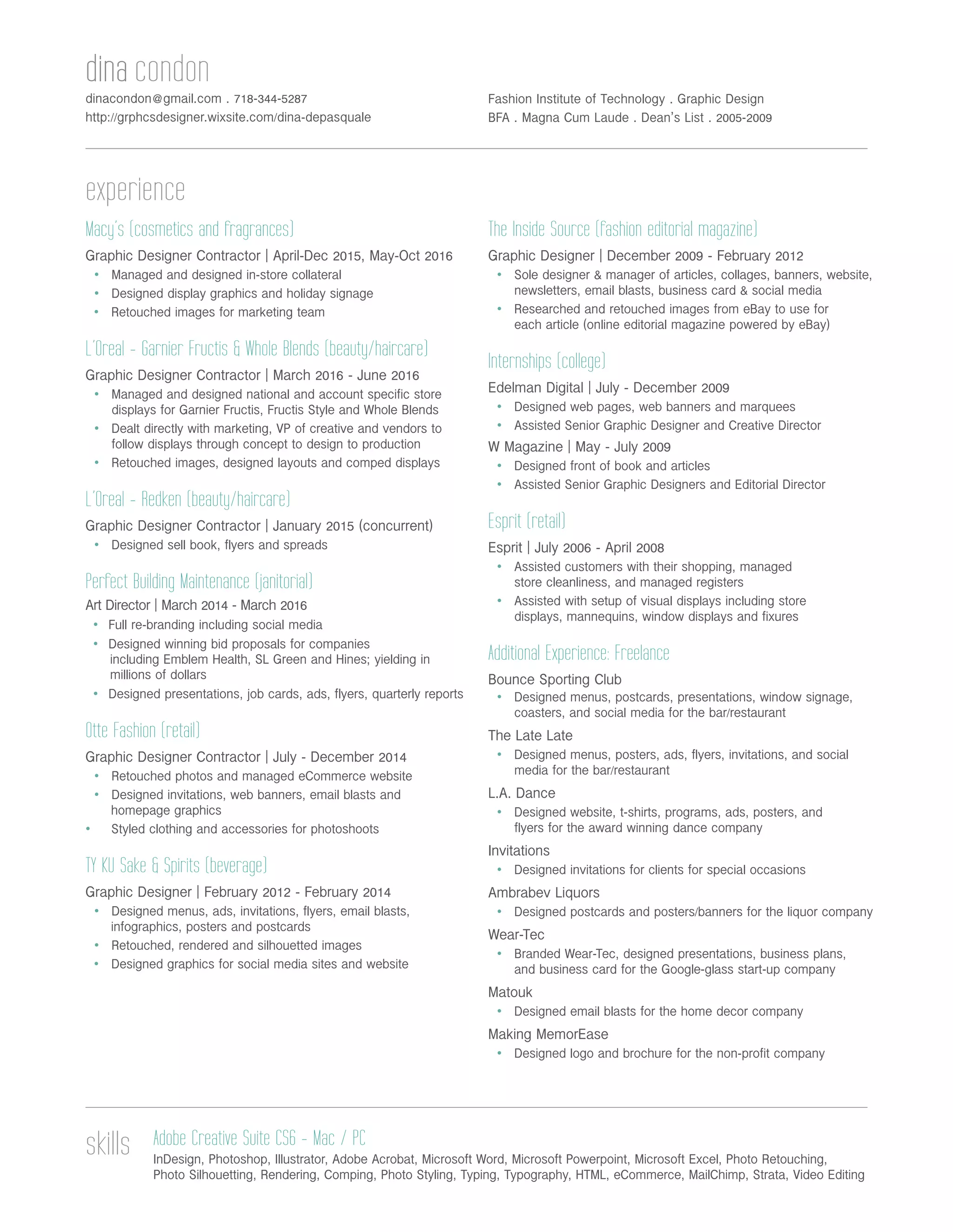 Dina_Condon_Resume_2016 | PDF