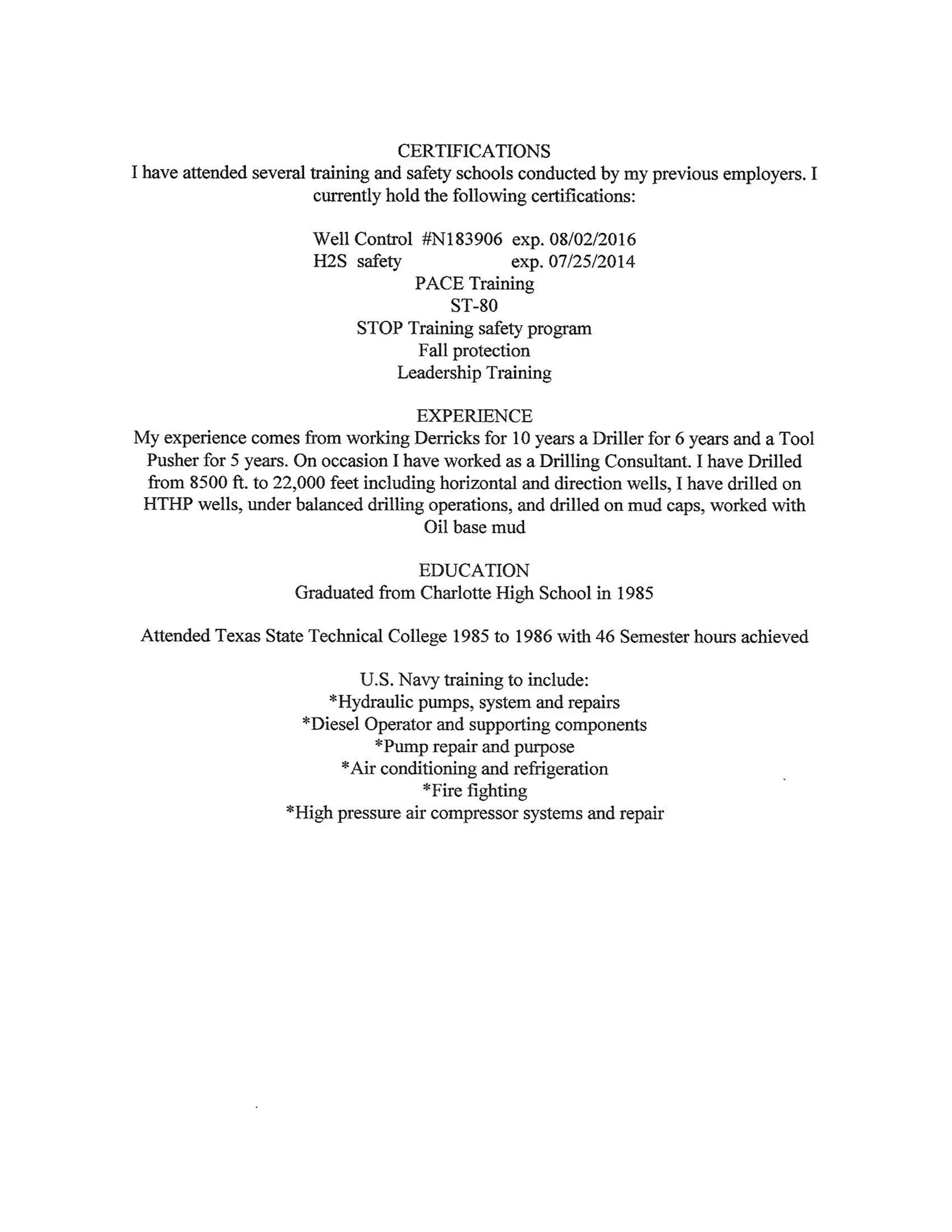 Larry's CV 15 PDF | PDF