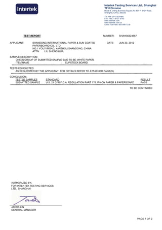 paper cup paper-FDA | PDF | Chemistry | Science