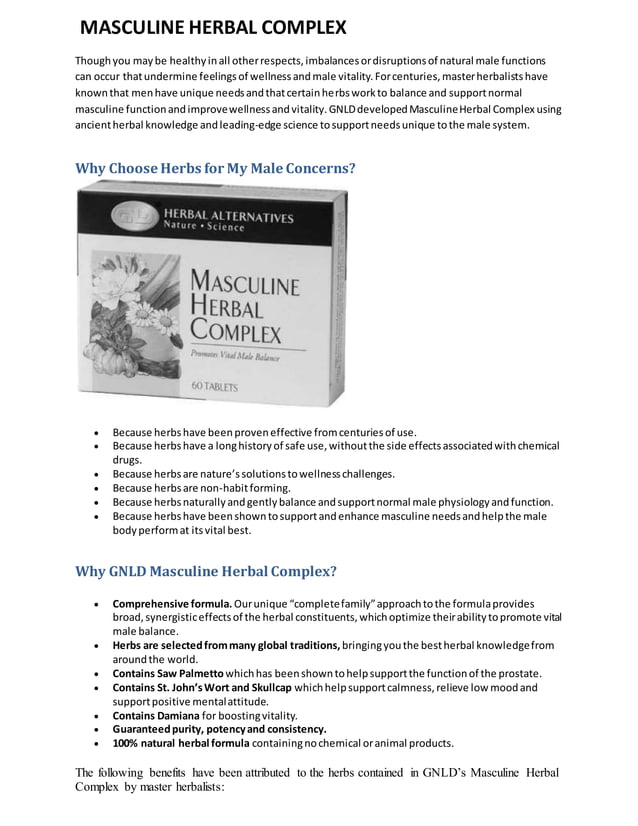 MUSCULINE HERBAL COMPLEX | PDF
