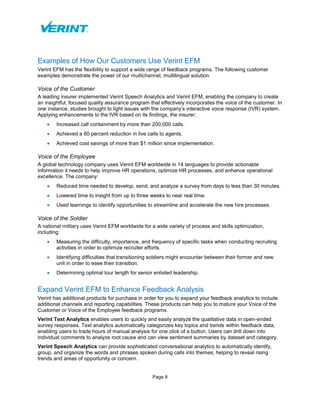 Verint Enterprise Feedback Management (EFM) Solution Brief (English US ...