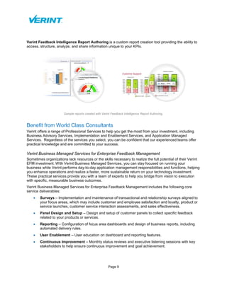 Verint Enterprise Feedback Management (EFM) Solution Brief (English US ...
