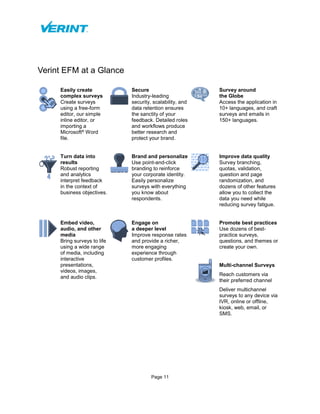 Verint Enterprise Feedback Management (EFM) Solution Brief (English US ...
