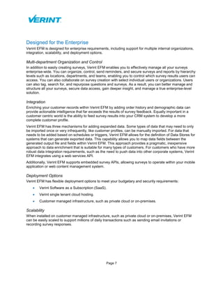 Verint Enterprise Feedback Management (EFM) Solution Brief (English US ...