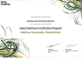 Nokia Academy _ Field Force Team Leader | PDF