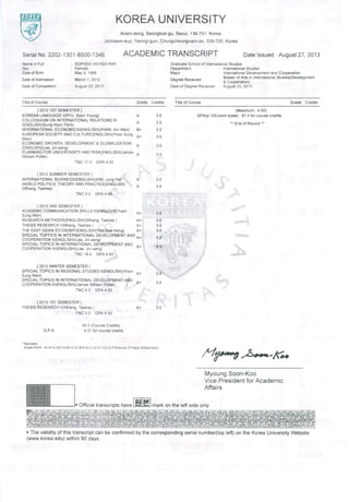 2-Master's Degree Transcript | PDF