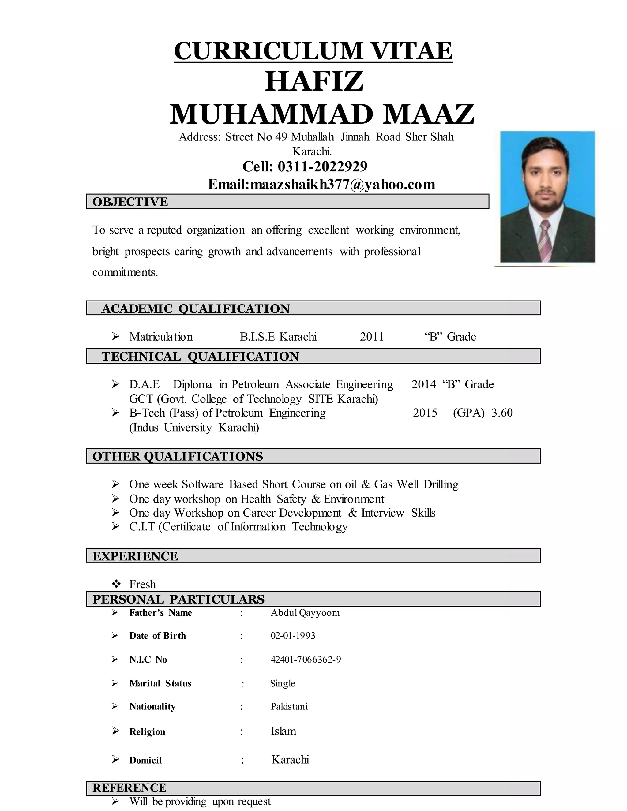 CV Maaz Shaikh | DOCX