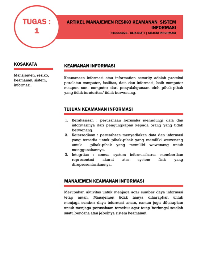 Manajemen Risiko | PDF