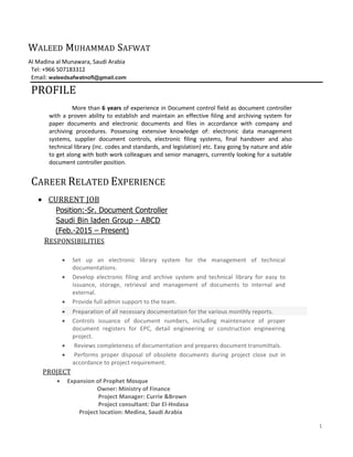 KSA Resume Waleed_Safwat | PDF