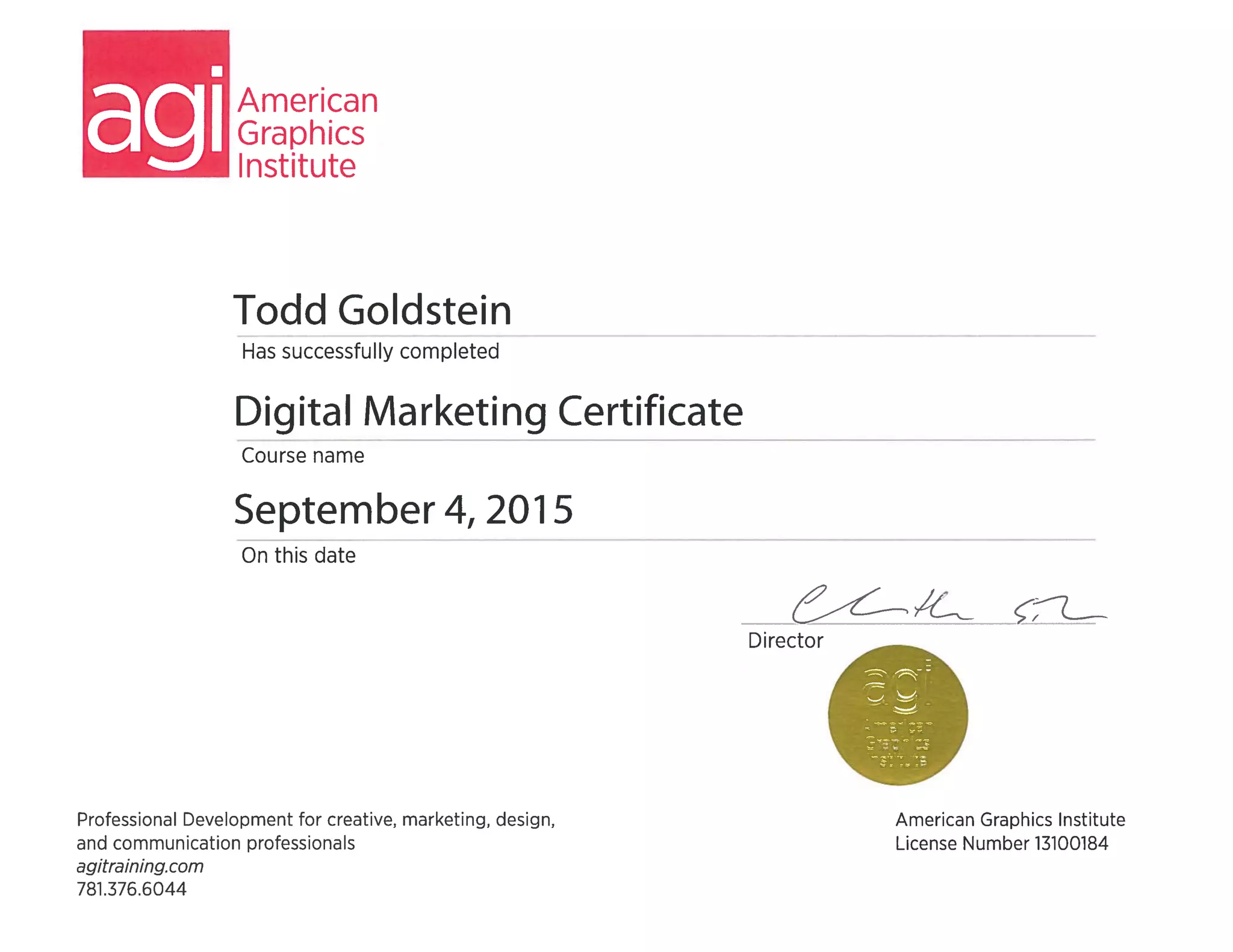 Goldstein,Todd_CertificateOfCompletion_AGITraining_090415 | PDF
