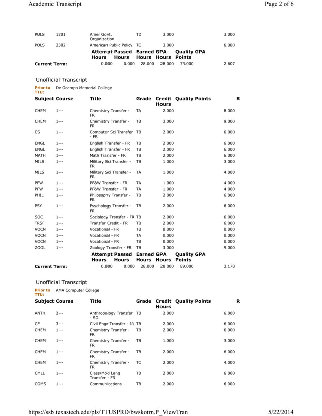 TTU_Web_Transcript | PDF