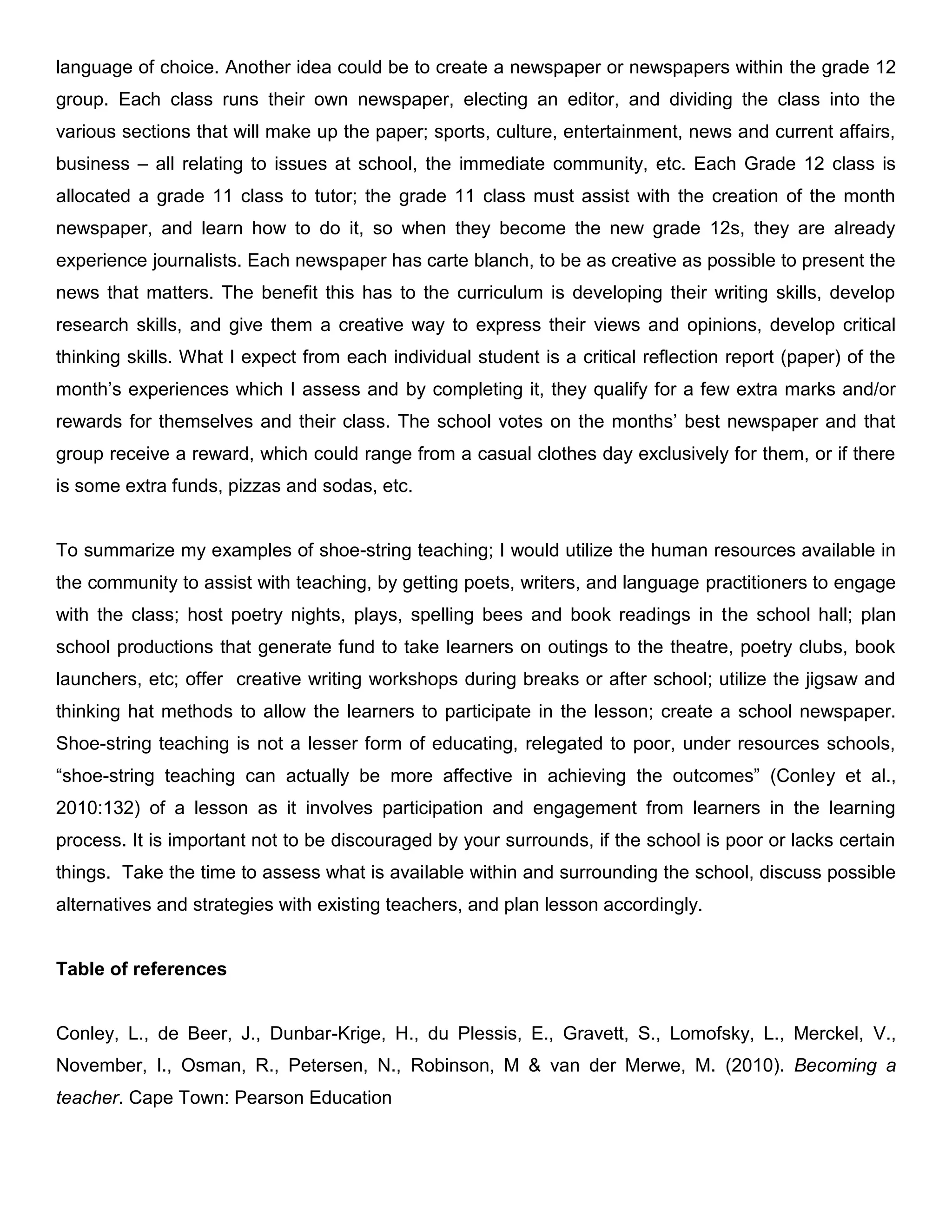 Shoestring Learning | PDF