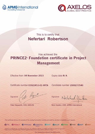 PRINCE2 Project Management Certificate | PDF