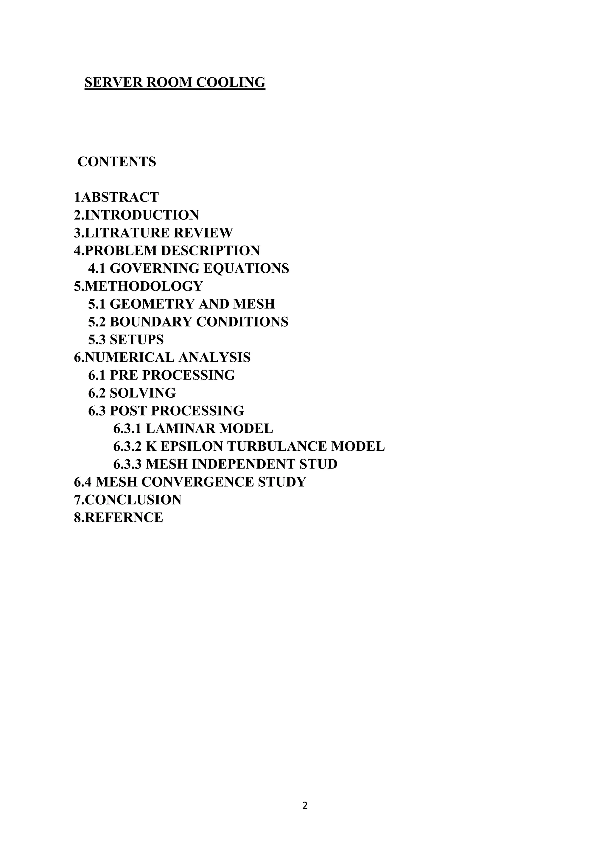 Server room cooling report | PDF