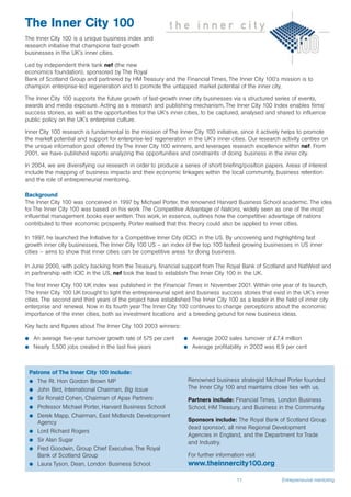 Inner City 100 entrepreneurial mentoring_2004 | PDF | Physical Therapy | Wellness