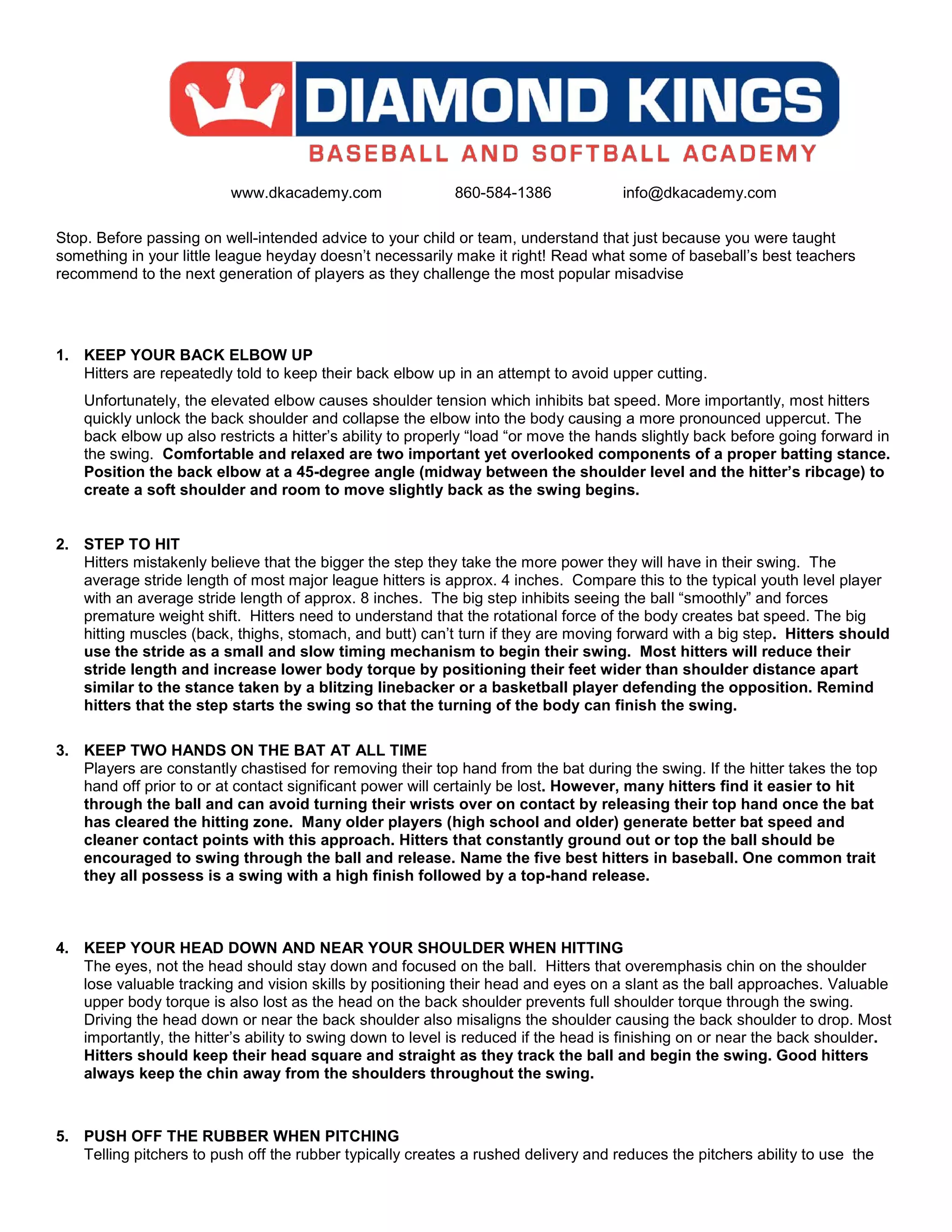 Coaches Clinic Handout | PDF