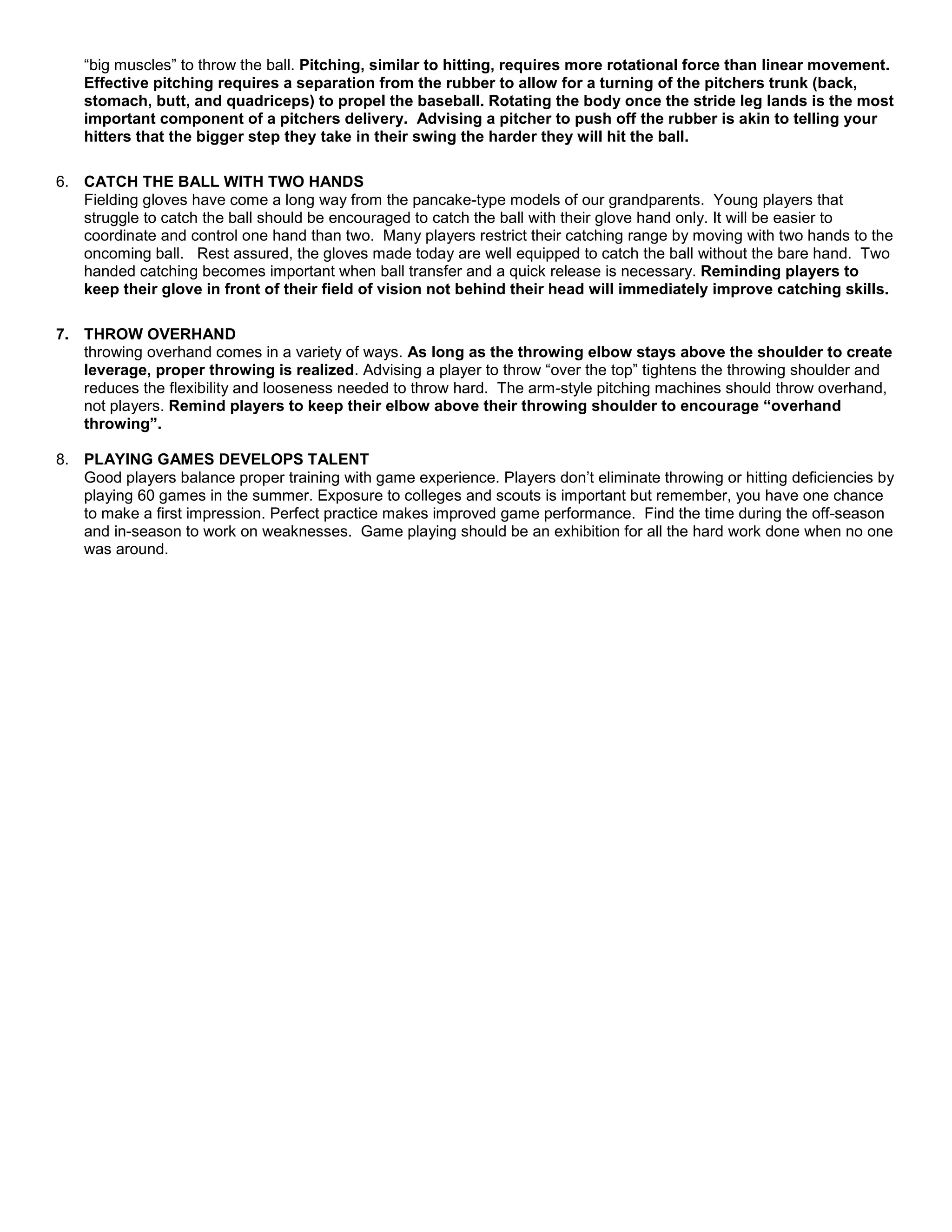 Coaches Clinic Handout | PDF