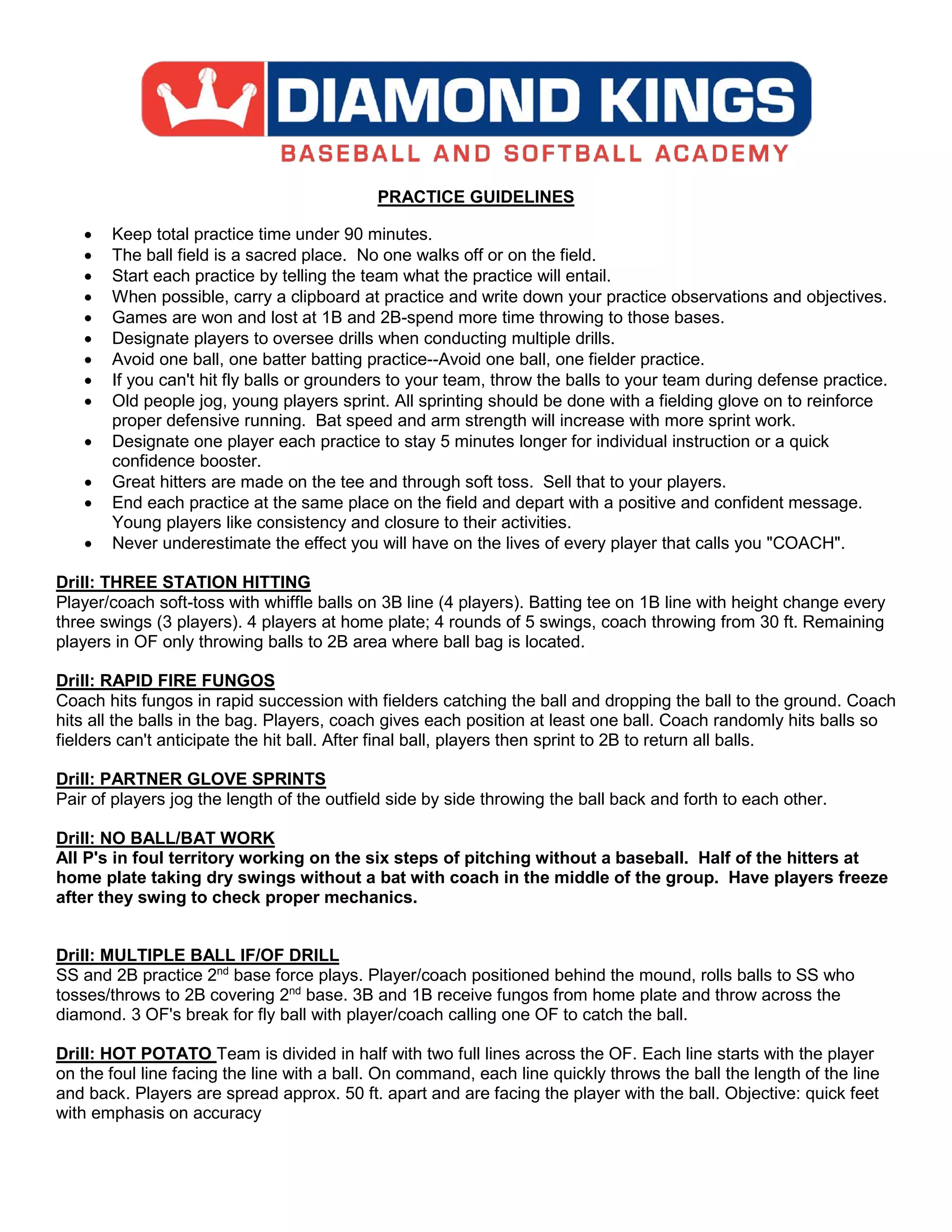Coaches Clinic Handout | PDF