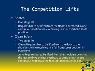 Utilizing the Olympic Lifts and Olympic Lift Variations Most ...