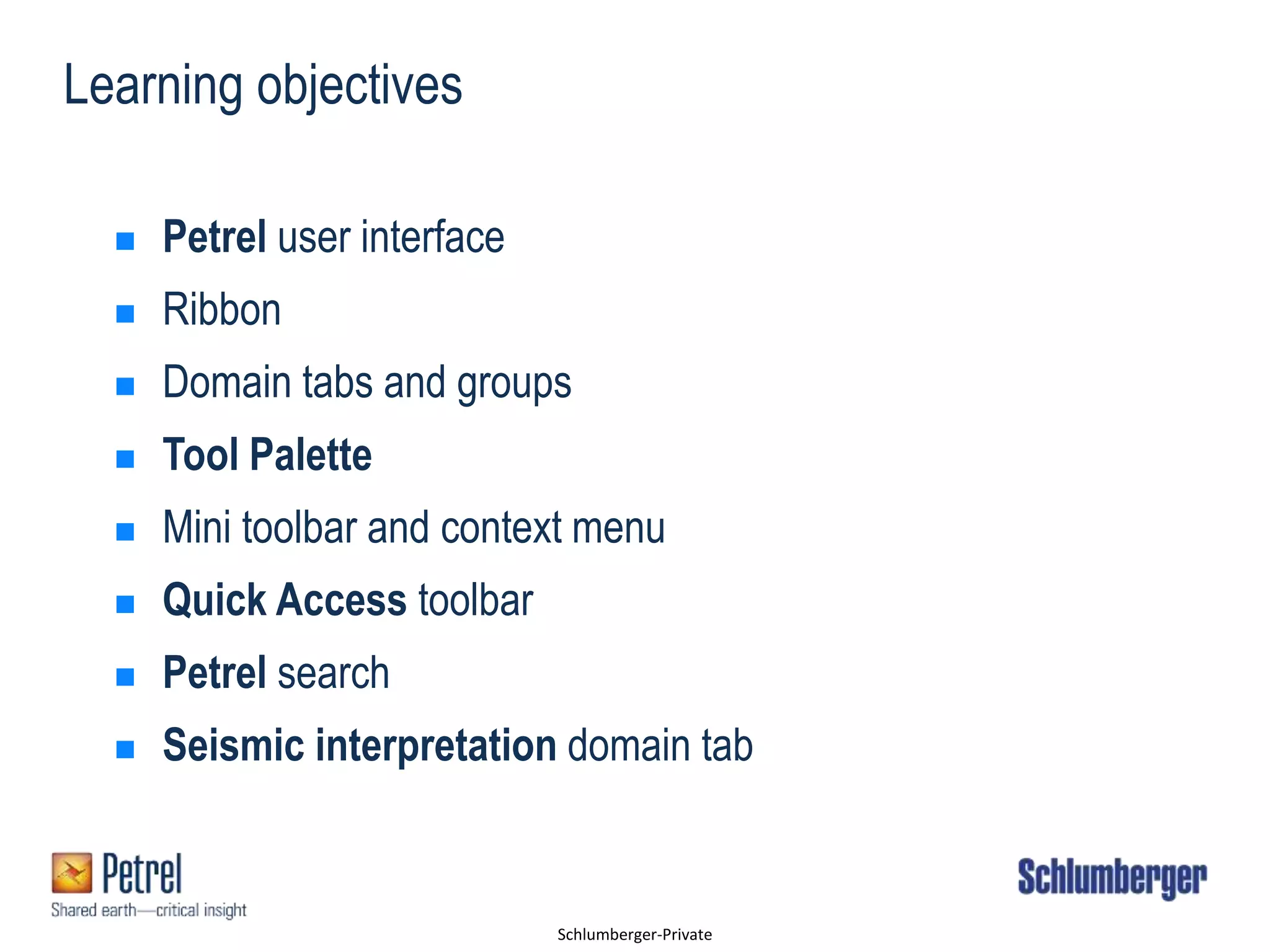 Petrel F 1 getting started- 2018 v1.1 | PPTX