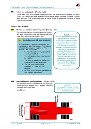 F1 in schools 2014 2015 technical regulations | PDF