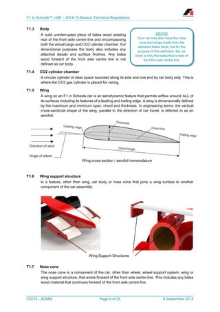 F1 in schools 2014 2015 technical regulations | PDF