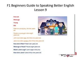 Lesson 9: F1 Beginners Guide to Speaking Better English | PPT
