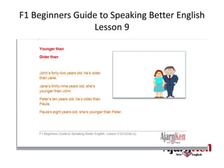 Lesson 9: F1 Beginners Guide to Speaking Better English | PPT
