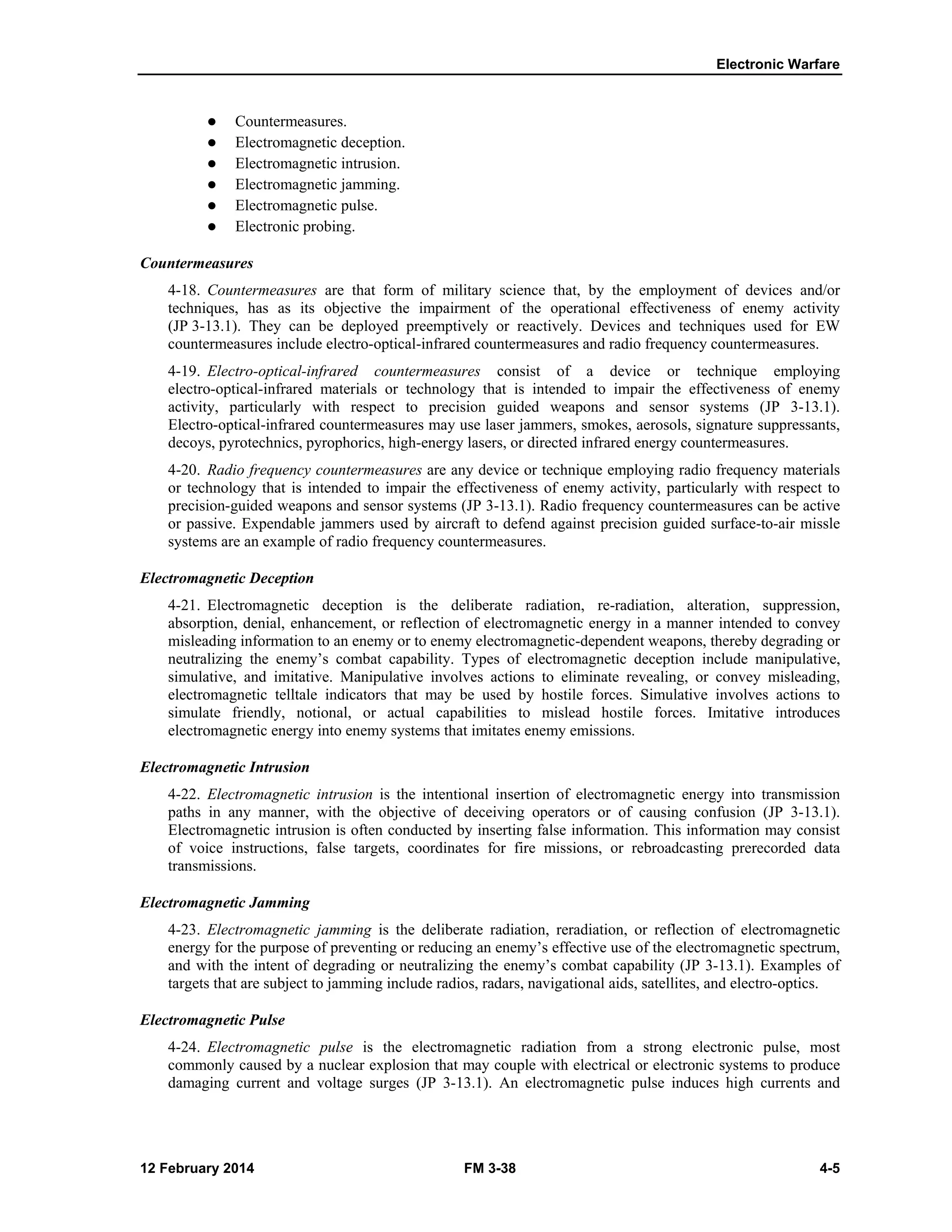 US Army Cyber Warfare Field Manual FM 3-38 CEMS | PDF