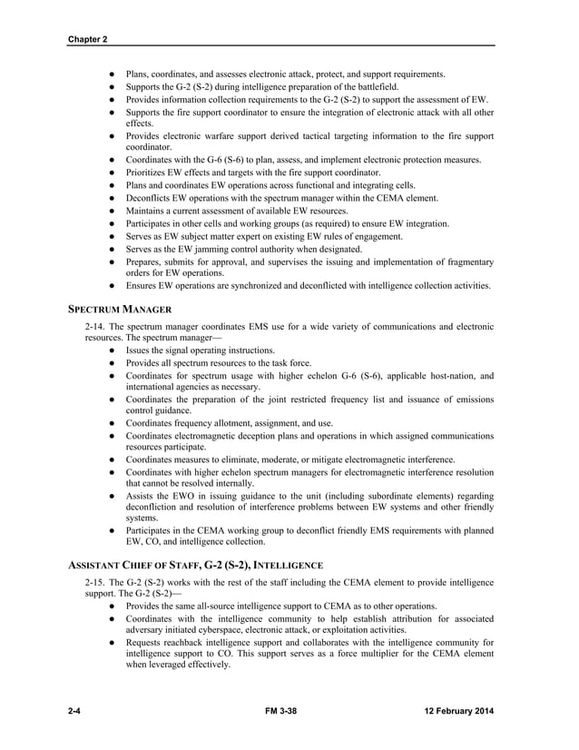 US Army Cyber Warfare Field Manual FM 3-38 CEMS | PDF