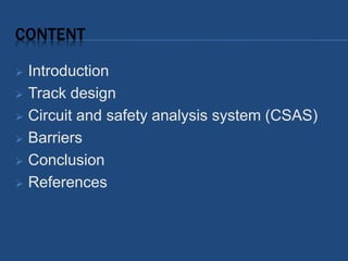 Formula 1 Track Design & Safety | PPTX
