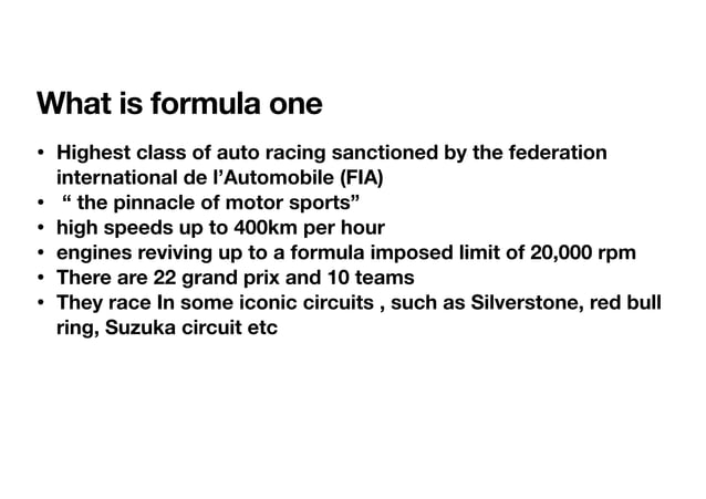 f1 presentation.pdf | Performance Cars | Auto Type