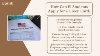 F1 to Green Card: A Step-by-Step Guide for International Students. | PPT